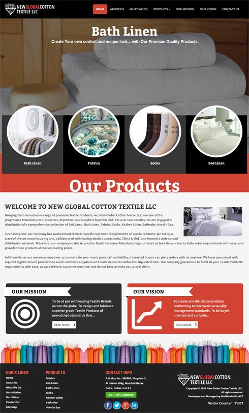 Textile Web Design Portfolio, Best Fabric Website Design Portfolio