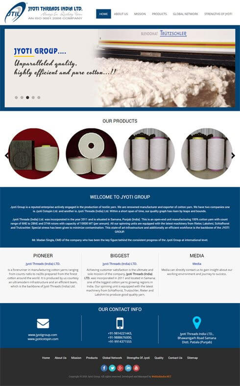 Textile Web Design Portfolio, Best Fabric Website Design Portfolio